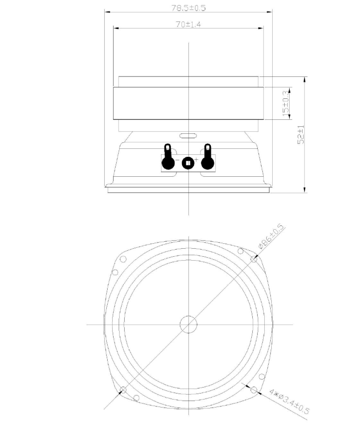 Full range loudspeaker 3 inch HIFI music box speaker driver 4 ohm 20 ...